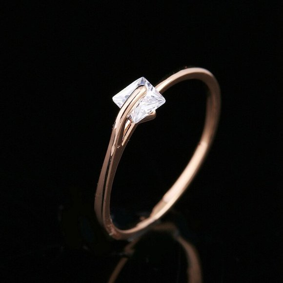 LiveChicStyle | Jewelry | New Cut Diamond Floating Square Rose Gold ...